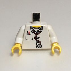 LEGO PART 973c27h01pr1241 Torso Hospital Lab Coat, Open Collar ...
