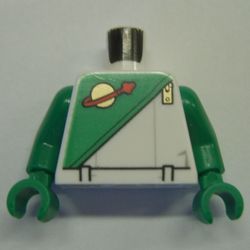 LEGO PART 973c31h31pr3081 Torso Classic Space Logo, Futuron Green Print ...