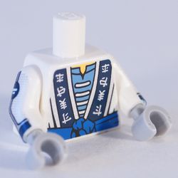LEGO PART 973c27h14pr9869 Torso Robe with Asian Symbols, Medium Blue ...