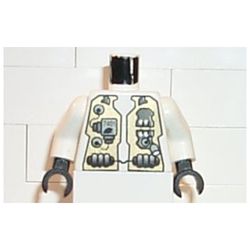 LEGO PART 973c27h03pr0080 Torso Spacesuit with '7401' Print, White Arms ...