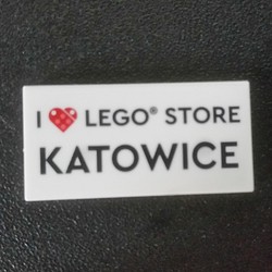 LEGO PART 87079pr9890 Tile 2 x 4 with 'I Heart LEGO STORE Katowice ...