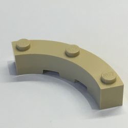 LEGO PART 48092 Brick Round Corner 4 x 4 Macaroni Wide with 3 Studs ...