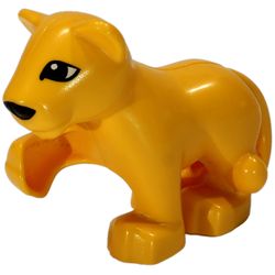 LEGO PART 54528pr0001 Duplo Animal Lion Cub with Raised Paw and Black ...