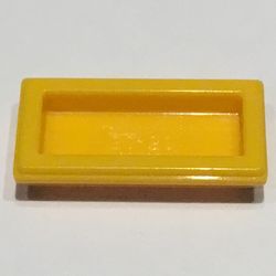 LEGO PART 99563 Tile Special 1 x 2 with Sloped Walls AKA Money / Gold ...