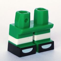 LEGO PART 16709pats27pr0001 Legs Short with White Stripe Pattern [Multi ...