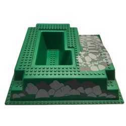 LEGO PART 2552pr0004 Baseplate Raised 32 x 32 with Ramp and Pit, Rocks ...