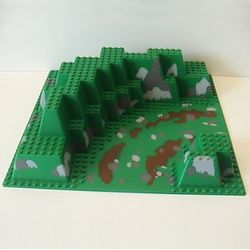 LEGO PART 6024pr0004 Baseplate Raised 32 x 32 Canyon with Brown Dirt ...