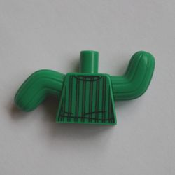 LEGO PART 35817pr4024 Torso, Rounded Arms, Cactus Shirt, Green Vertical ...