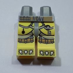 LEGO PART 970c44pr1277 Hips and Bright Light Yellow Legs with Straps ...