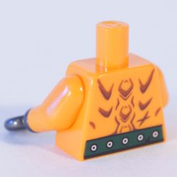 LEGO PART 84638c09pr9999 Torso Bare Chest with Muscle, Scars, Dark ...