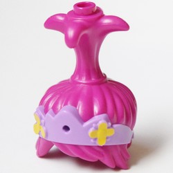 LEGO PART 65471pat0004 Hair Tall Ponytail with Four Points, One Stud on ...