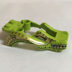 LEGO PART 11112pr0001 Fairing, Fly Wheel, Crocodile Shape with Gold and ...