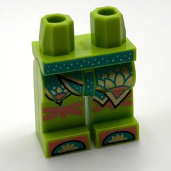 LEGO PART 970c18pr9802 Hips and Lime Legs with Dark Turquoise/Coral ...