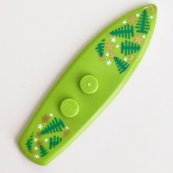 LEGO PART 90397pr0067 Sports Surfboard Standard with Green Christmas ...