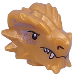 LEGO PART 77194pr0004 Minifig Head Special, Dragon with White Teeth ...