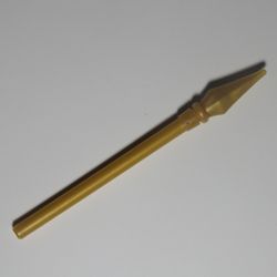 LEGO PART 90391pr0002 Weapon Pike / Spear Elaborate with Pearl Gold Tip ...