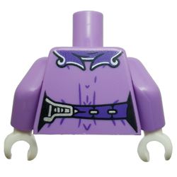 LEGO PART 973c33h27pr6917 Torso, Robe, Dark Purple Collar, Belt, White ...