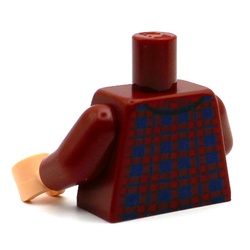 LEGO PART 973c10h02pr6992 Torso, Dark Blue/Red Plaid Jacket, Sand Blue ...