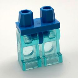 LEGO PART 970c65 Hips and Trans-Light Blue Legs | Rebrickable - Build ...