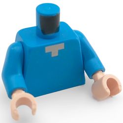 LEGO PART 973c04h02pr2819 Torso Pixelated Light Nougat Neck Print, Dark ...