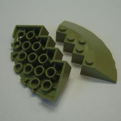 LEGO PART 95188 Brick Round Corner 6 x 6 with 33° Slope and Facet ...