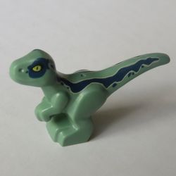 LEGO PART 37829pr0001 Animal, Dinosaur, Raptor, Baby with Dark Blue ...