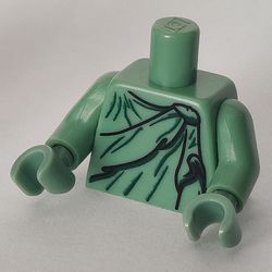 LEGO PART 973c25h25pr1949 Torso Robe / Toga with Black and Dark Green ...