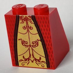 LEGO PART 3678bpr0009 Slope 65° 2 x 2 x 2 with Bottom Tube with Gold ...