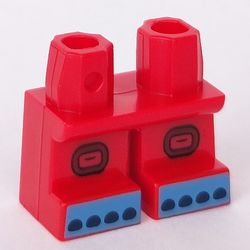 LEGO PART 41879apr0022 Legs Short with Medium Blue/Dark Blue Toes, Dark ...