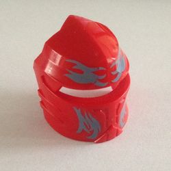 LEGO PART 47472pr0001 Large Figure Mask / Visor, Santis with Blue Print ...