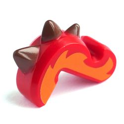 LEGO PART 42859pr0001 Animal Body Part, Cat Tail with Spikes, Yellow ...