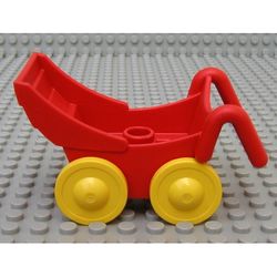 LEGO PART 92937c01 Duplo Pram (Baby Carriage, Stroller) with Yellow ...