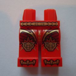 LEGO PART 970c22pr0664 Hips and Red Legs with Belt, Armor with Scales ...