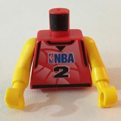 LEGO PART 973b01pr0178 Torso Basketball Jersey, NBA Logo and '2' Print ...