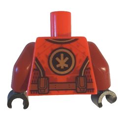 LEGO PART 973c10h03pr0001 Torso Robe, Gold Trim, Dark Red Utility Belt ...