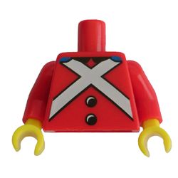 LEGO PART 973c22h01pr1397 Torso Royal Guard Uniform with Black Buttons ...