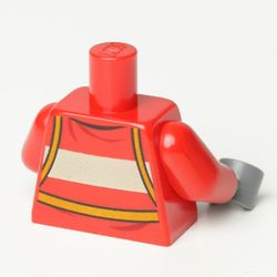 LEGO PART 973c22h12pr1976 Torso Fire Suit with Stripe and Harness with ...