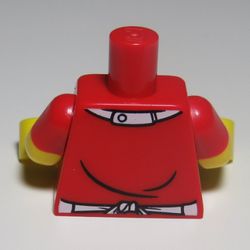 LEGO PART 973g22c01h01pr3797 Torso, Dual Molded Arms, Checkered Apron ...