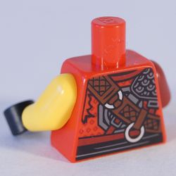 LEGO PART 973e056pr4323 Torso, Odd Arms, Armor Chainmail, Reddish Brown ...