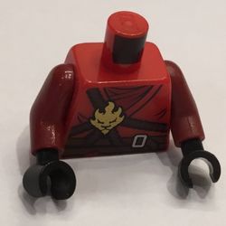 LEGO PART 973c10h03pr9883 Torso Robe, Gold Emblem, Reddish Brown Straps ...