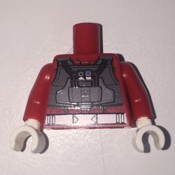 LEGO PART 973c22h27pr3480 Torso Flight Suit with Dark Bluish Gray Vest ...