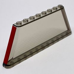 LEGO PART 19212pr0001 Windscreen 1 x 12 x 4 Tapered with Red Sides ...