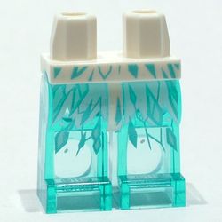 LEGO PART 970c65pr0006 Hips and Trans-Light Blue Legs with White/Dark ...