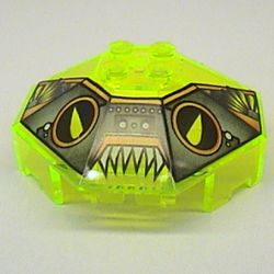 LEGO PART 2418bpr0003 Windscreen 6 x 6 Octagonal Canopy with Axle hole ...