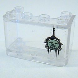 LEGO PART 4594pr0001 Windscreen 2 x 4 x 2 Vertical with Shrunken Head ...