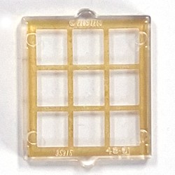 LEGO PART 60601pr0012 Glass for Window 1 x 2 x 2 Flat with Gold Lattice ...