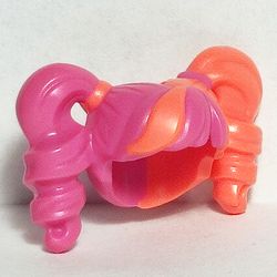 LEGO PART 28798pr0004 Hair Pigtails High Bouncy and Hole on Top with ...