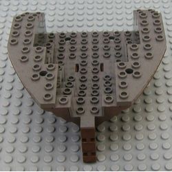 LEGO PART 6053c05 Boat Hull Small Stern 14 x 12 x 5 1/3 with Dark Gray ...