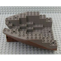 LEGO PART 6053c05 Boat Hull Small Stern 14 x 12 x 5 1/3 with Dark Gray ...