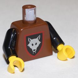 LEGO PART 973c03h01pr0044 Torso Armor, Wolfpack Print, Black Arms ...